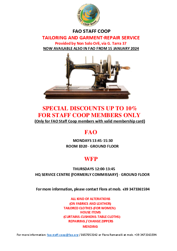 FAO STAFF COOP Homepage - FAO Staff Coop